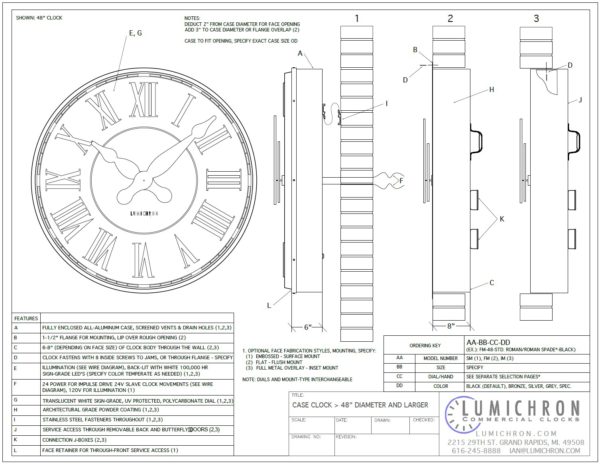 Drawings - Lumichron Clock Company